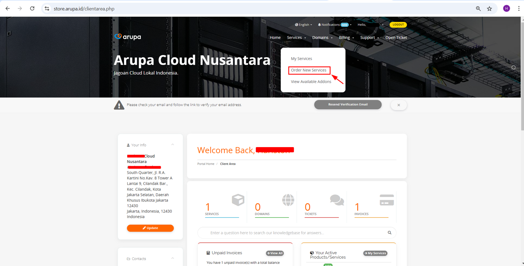 Ordering Arupa Object Storage & Create Bucket – Arupa Cloud Nusantara